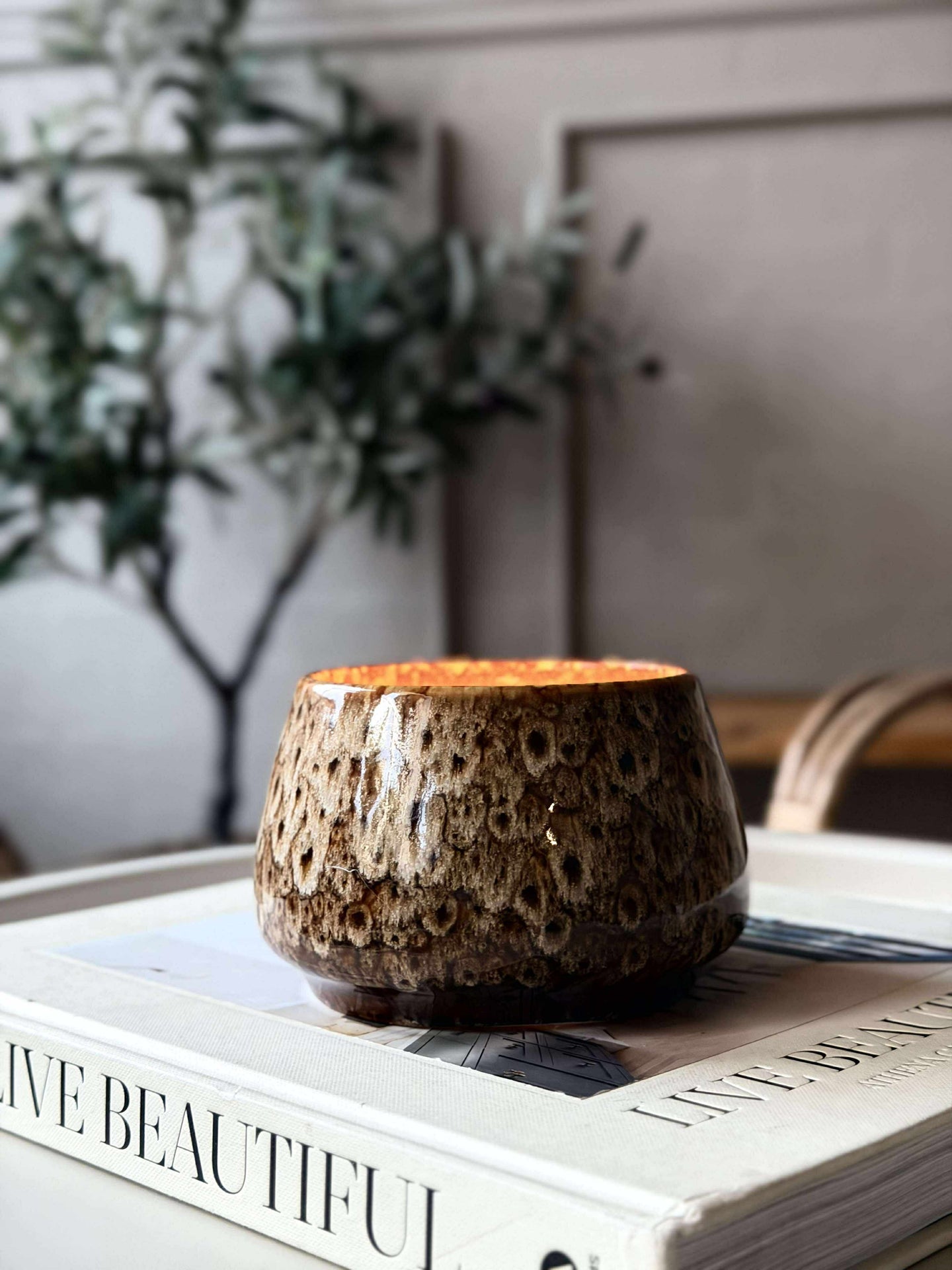 LED-Licht in Keramiktopf | Mit Timerfunktion – VIAMAJA.DE